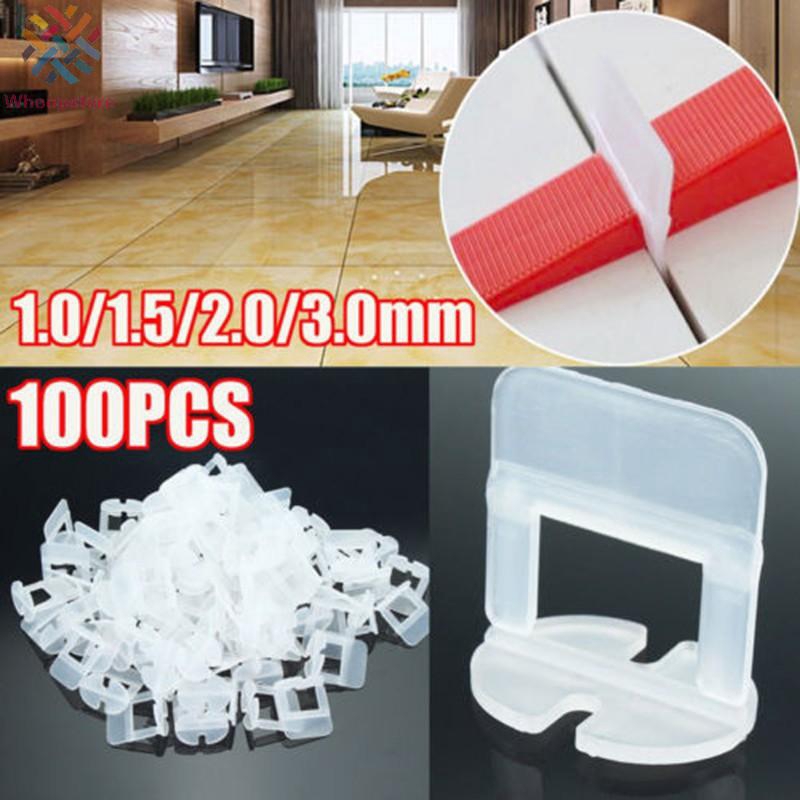 100x Tile Leveling System Clips Levelling Spacer Tiling White Tools ...