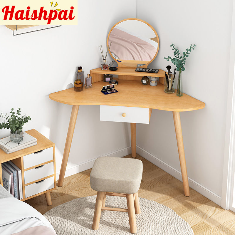 dressing table with mirror Bedroom Modern Simple Triangle Corner Make ...