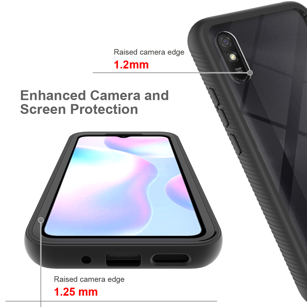 Xiaomi Redmi 9 9A 9C Full Body Clear Transparent Bumper Shockproof ...