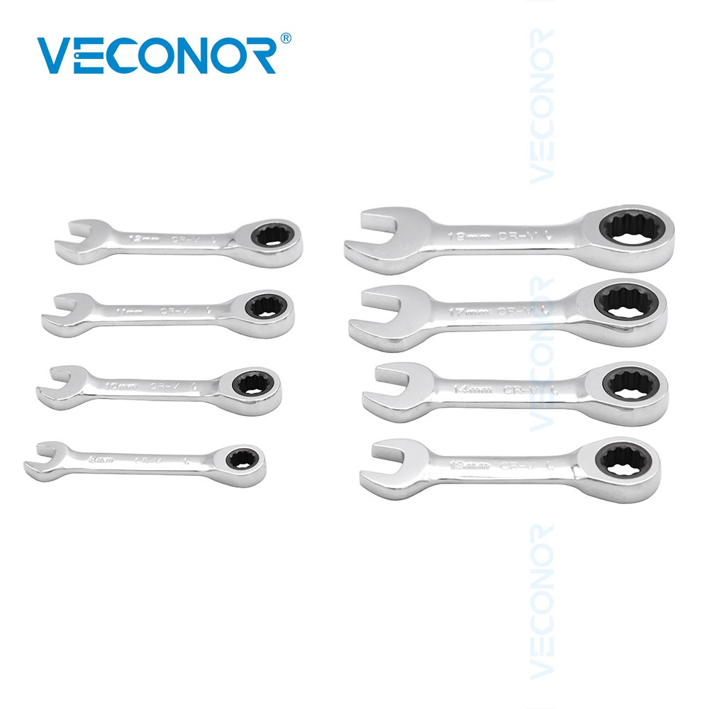 ของแท้ 100 8Pcs Mini Ratchet Wrench Tools Set Ultra-short Keys of ...