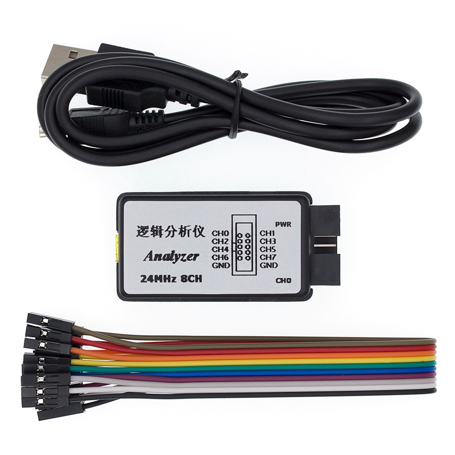 USB Logic SCM 24MHz 8 Channel 24M/seconds Logic Analyzer Debugger for ARM FPGA Logic Analyzer ...