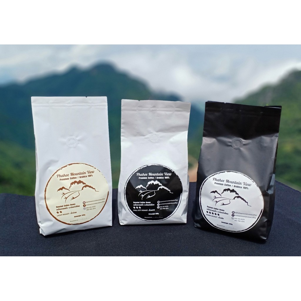 เมล็ดกาแฟพรีเมี่ยม 500 กรัม กาแฟผาฮี้พันธุ์อาราบิก้า 100% Phahee ...