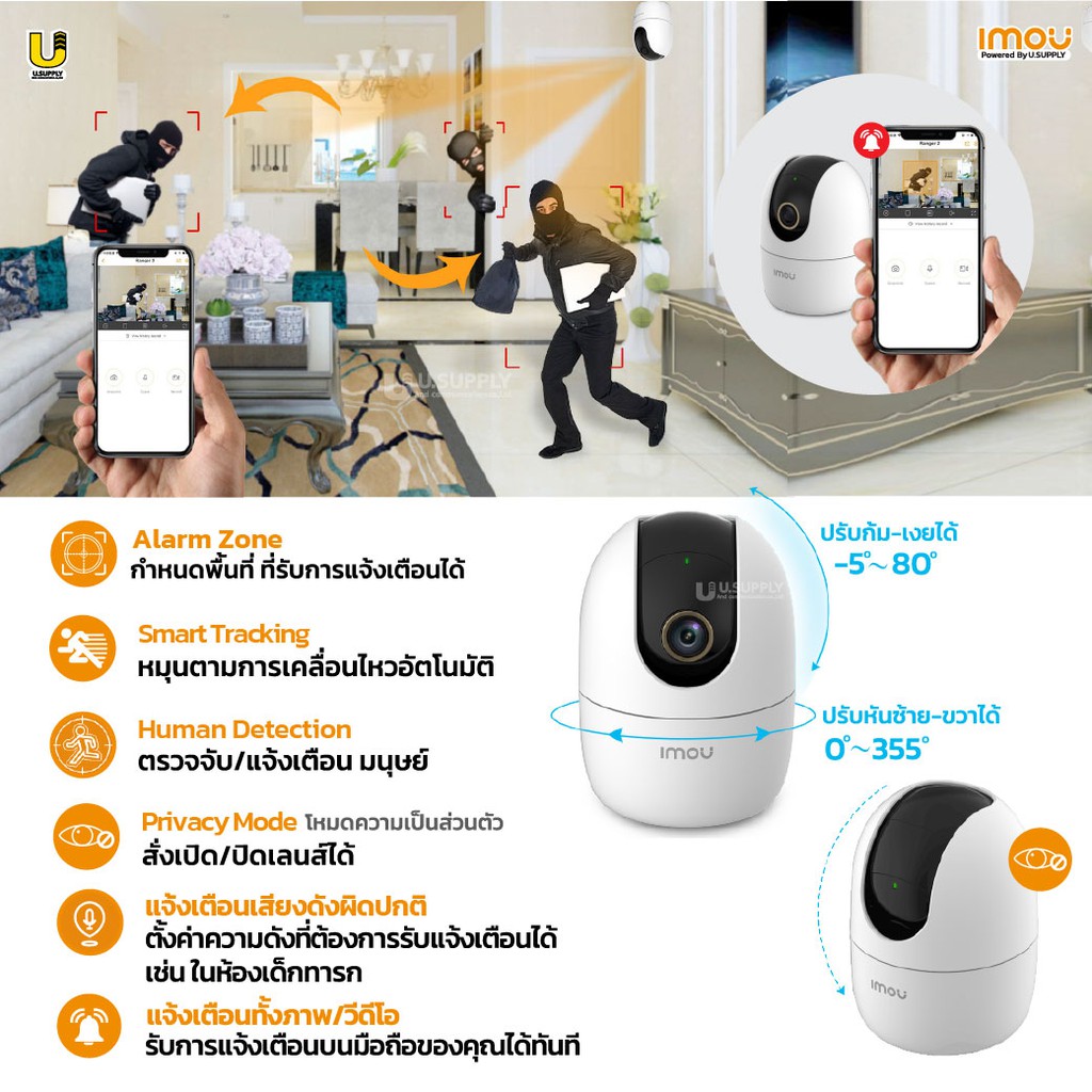 IMOU กล้องวงจรปิด รุ่น Ranger 2 4MP IPC-A42P-D - u.supply_officialstore ...