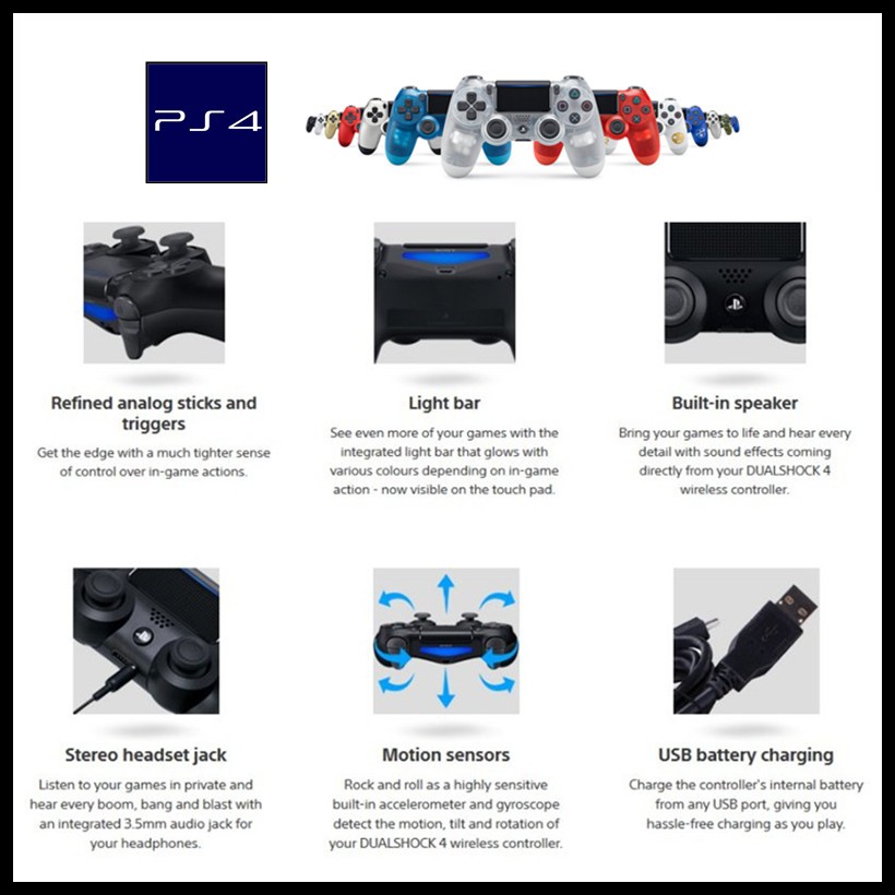 จอย PS4 (DualShock 4) New Version (V2) ของแท้ทุกสี รับประกัน 1 ปี ...