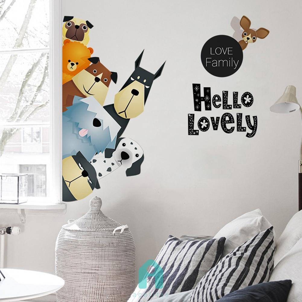 ACT Cartoon Animal Removable Window Decal Wall Stickers Bedroom Kids ...