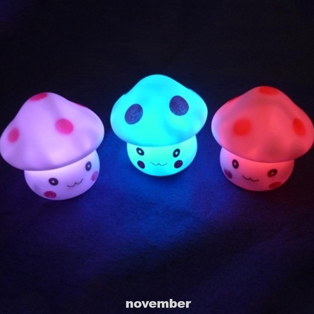 LED Lamp Button Control Durable Cute Fashion Mushroom Shape Night Light ...