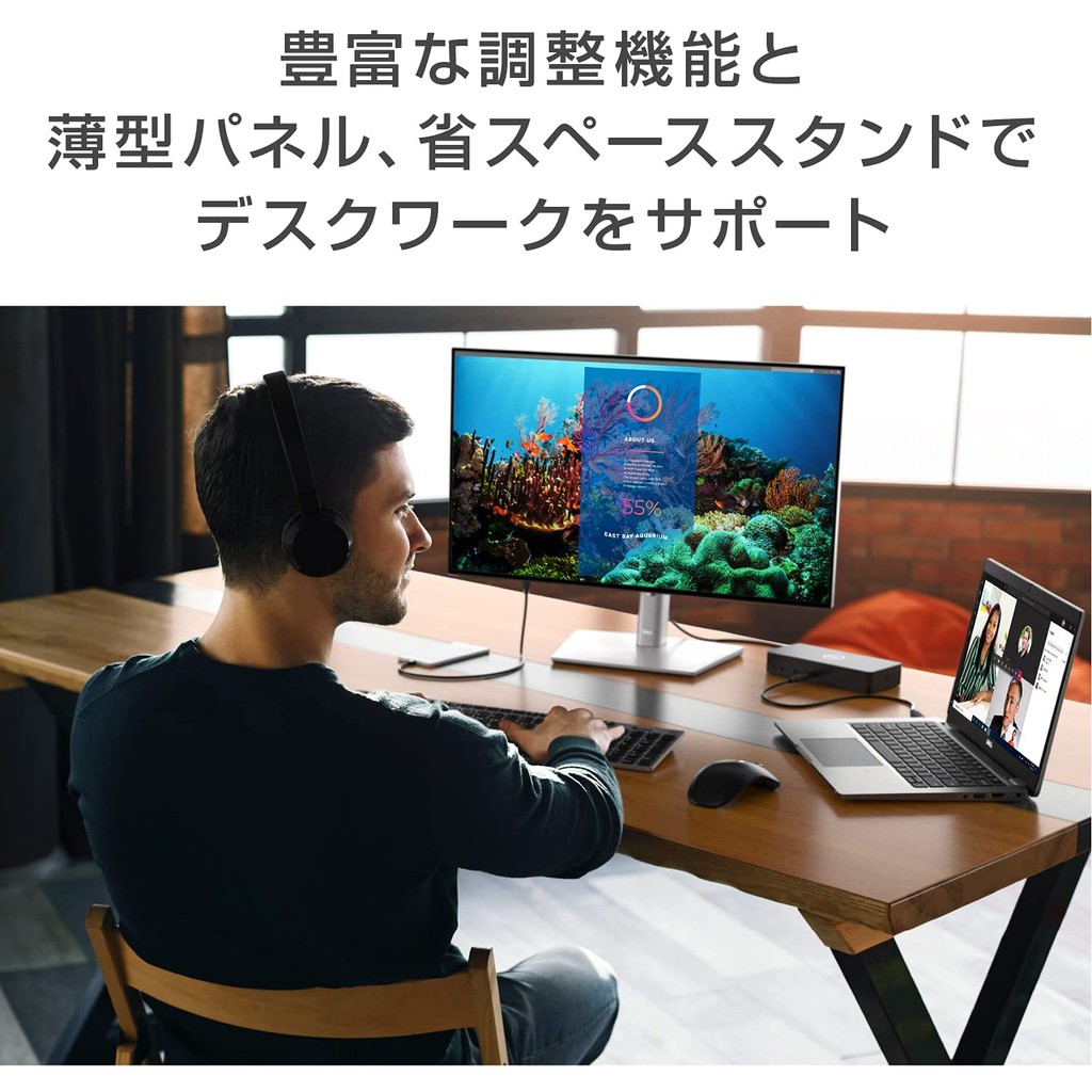 Dell U2722D 27" QHD (2560 X 1440) Monitor, 60 Hz, IPS, 5ms, Anti-glare ...