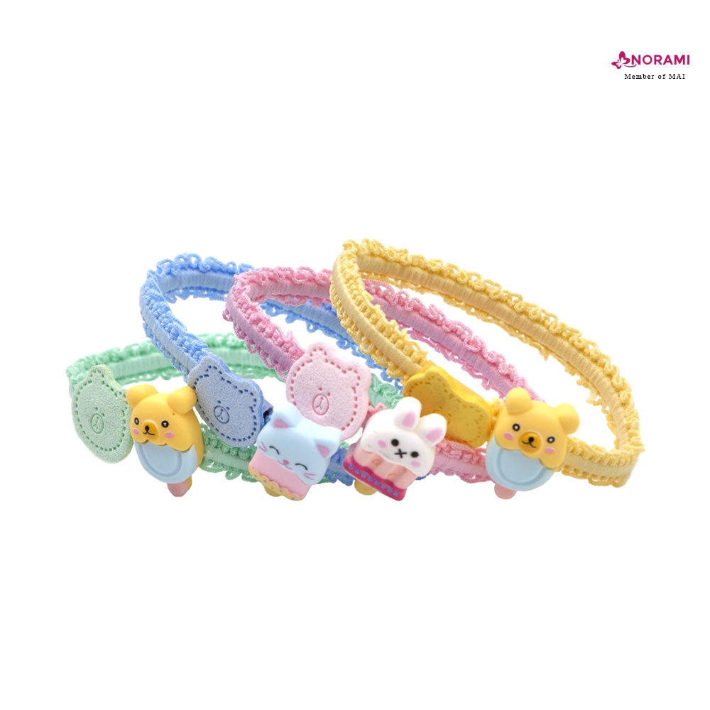 Norami ยางมัดผมหางหมู สไตล์เกาหลี สําหรับเด็กผู้หญิง 4 ชิ้น H 1493 AKR ...