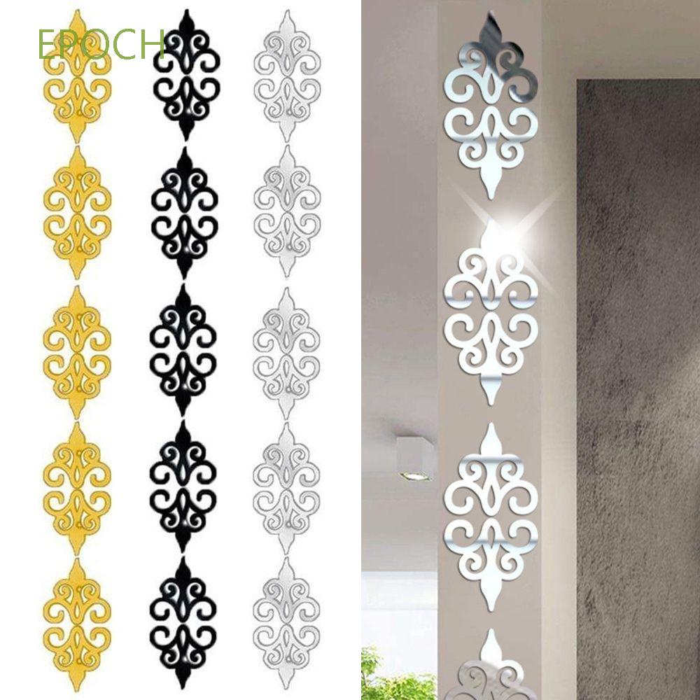 EPOCH 10pcs Wall Decal Self-adhesive Art Mirror Sticker 3D Tiles Living ...