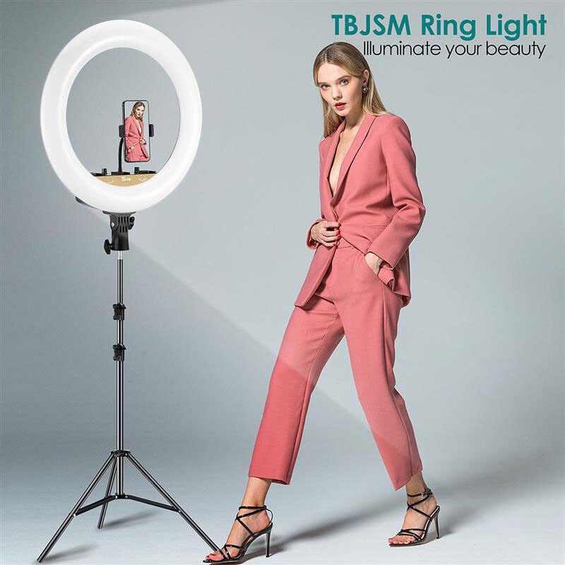 Dimmable LED Selfie Ring Light with Tripod Photographic Ring Lamp for ...