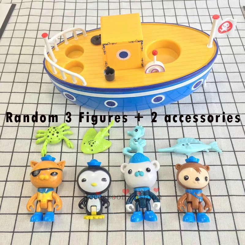 Cartoon Octonauts Rescue Boat Toys Set Baby Bath Toy Float Ship Kids ...