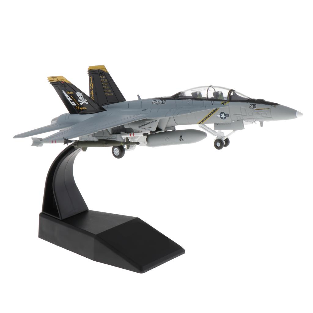 Children FA-18 Strike Fighter Plane Diecast Display Model with Stand ...