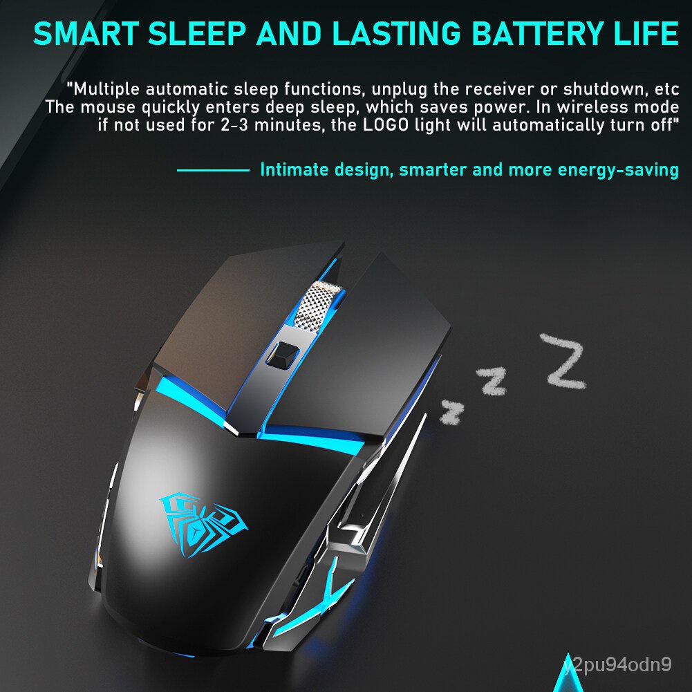 AULA SC400ชาร์จไร้สาย2.4G เมาส์สำหรับเล่นเกมส์เย็นและ Greener ชาร์จ ...