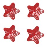 achute ชุดไม้ตกแต่งผนัง 3D รูปดาว แพค 4 ชิ้น (สีแดง) - okokka - ThaiPick