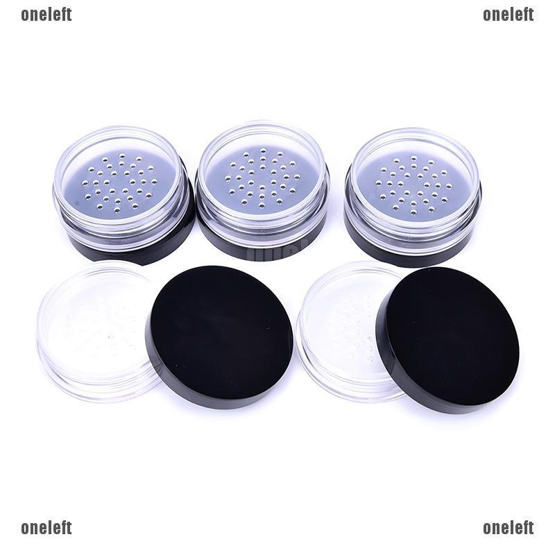 jak* Empty Refillable Cosmetic Jar Pot Loose Face Powder Sifter Case ...