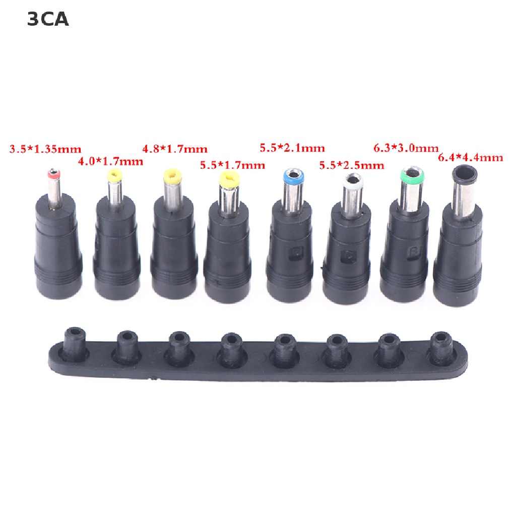 3CA 8Pcs Laptop DC Power Adapter Conversion Head(3.5-6.4mm)5.52.1mm USB ...