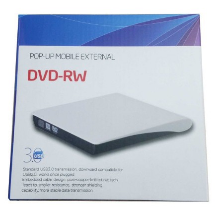 Driver Portable External Optical Drive CD DVD RW ROM USB 3.0 DVD-RW ...