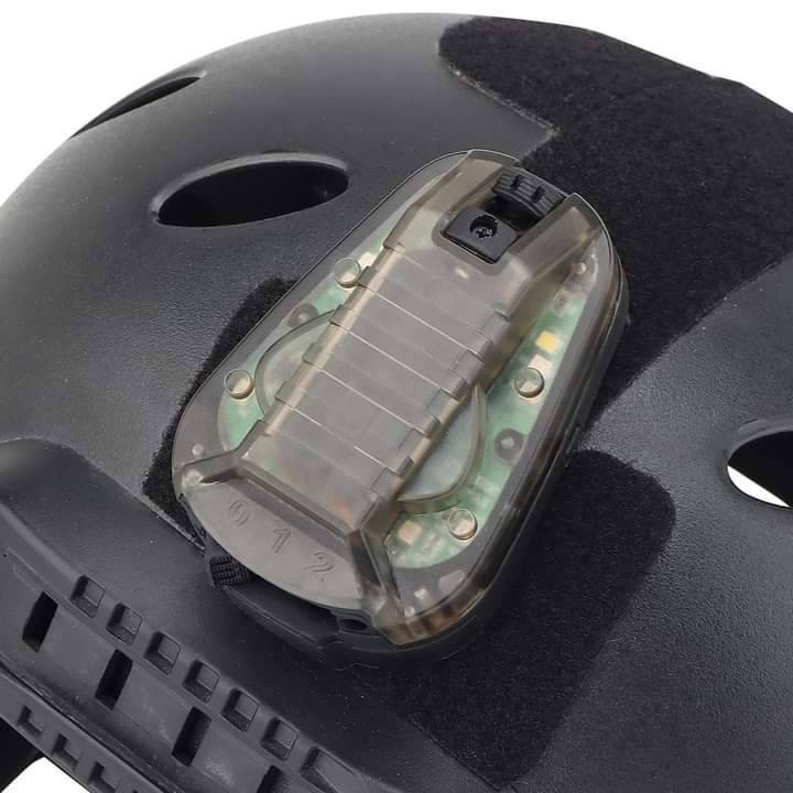 ไฟติดหมวก Helmet signal light ขนาด 8.85x5.8x3.8 cm มีให้เลือก 4แบบ สีดำ ...