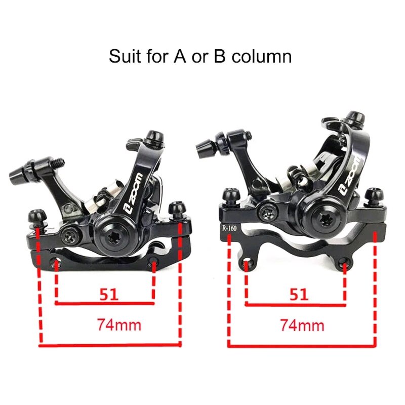 ZOOM DB680 Bike Brakes Mtb Disc Mechanical Brake Caliper System Scooter ...
