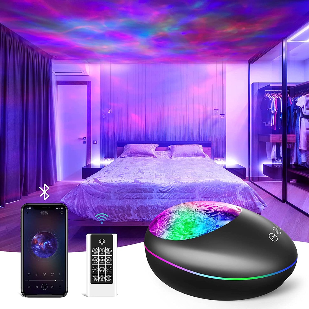 LED Galaxy Projector Star Night Lights Bluetooth Music Speaker Rotate ...