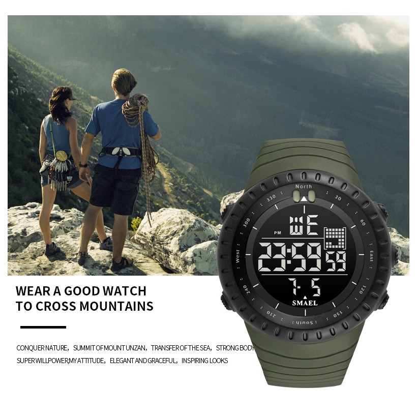 สต็อกพร้อม SMAEL 1237 นาฬิกาข้อมือดิจิตอลกันน้ำสำหรับผู้ชาย - elisson.th - ThaiPick