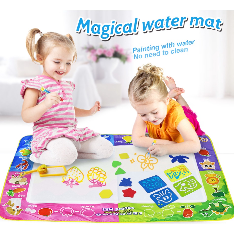 Big Size Magic Water Drawing Mat Coloring Doodle Carpet with 4 Magic ...