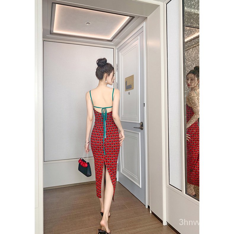 EraVogue Sexy V-Neck Backless Strap Dresses Slim Waist Wrap Buttock ...