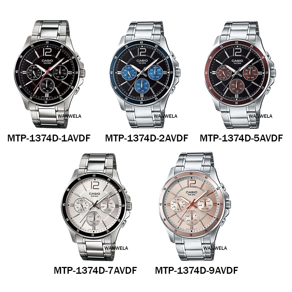 ใส่โค้ดลดเพิ่ม ของแท้ นาฬิกาข้อมือ Casio ผู้ชาย รุ่น MTP-1374 สาย ...