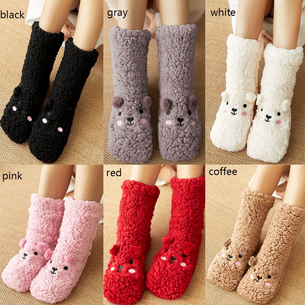 LAYOR???? Cute Non-slip Bedroom Floor Sleep Socks Sock Slippers Women ...