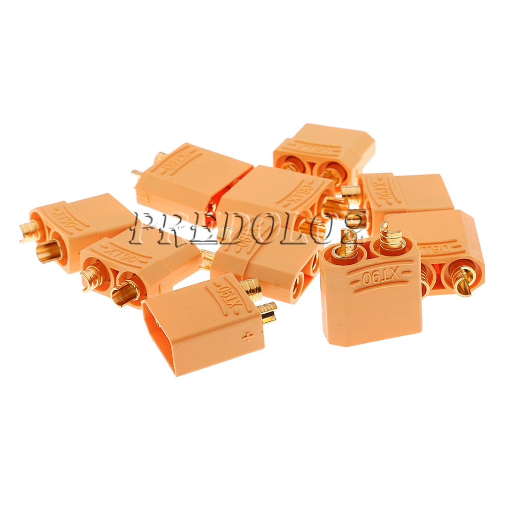 5Pairs XT90 90A Anti Spark 5mm Connector Plug Jack MaleFemale Upgrade ...