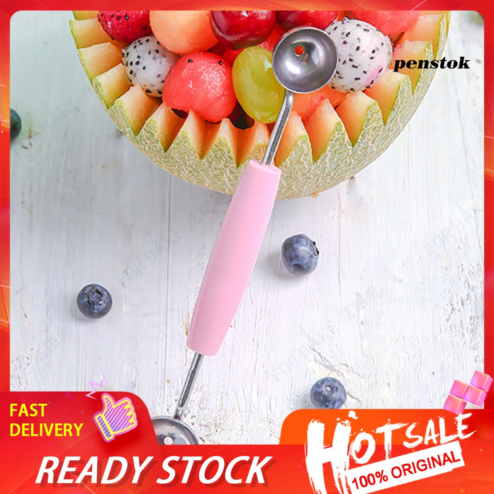 [Ready Stock]2Pcs Lightweight Double-end Melon Baller Kitchen Ice Cream ...