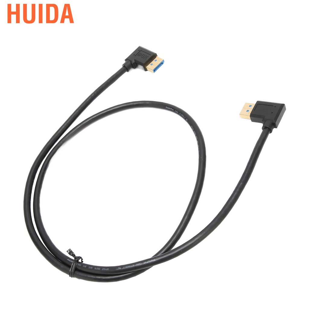 Huida 8K HD Displayport Cable DP1.4 90 Degree Right Angle DP Male To ...