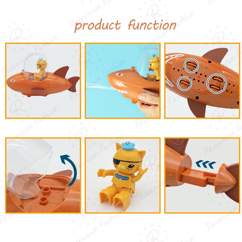 Octonauts Tiger Shark Vehicle Bath Toys Kids Baby Bathing Shower Play ...