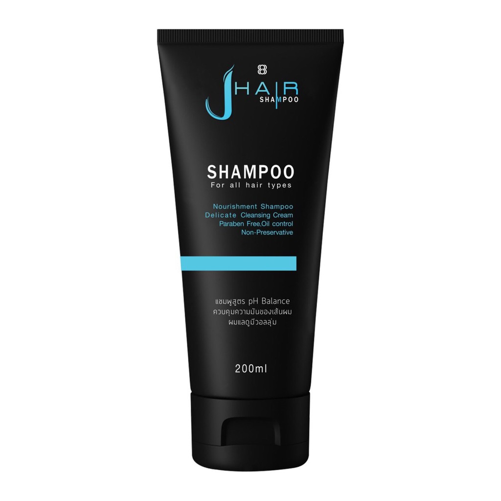 J hair Shampoo แชมพูสระผม แก้ผมร่วง ผมบาง ผมขาว ผมหงอก ขนาด 200 มล. ...
