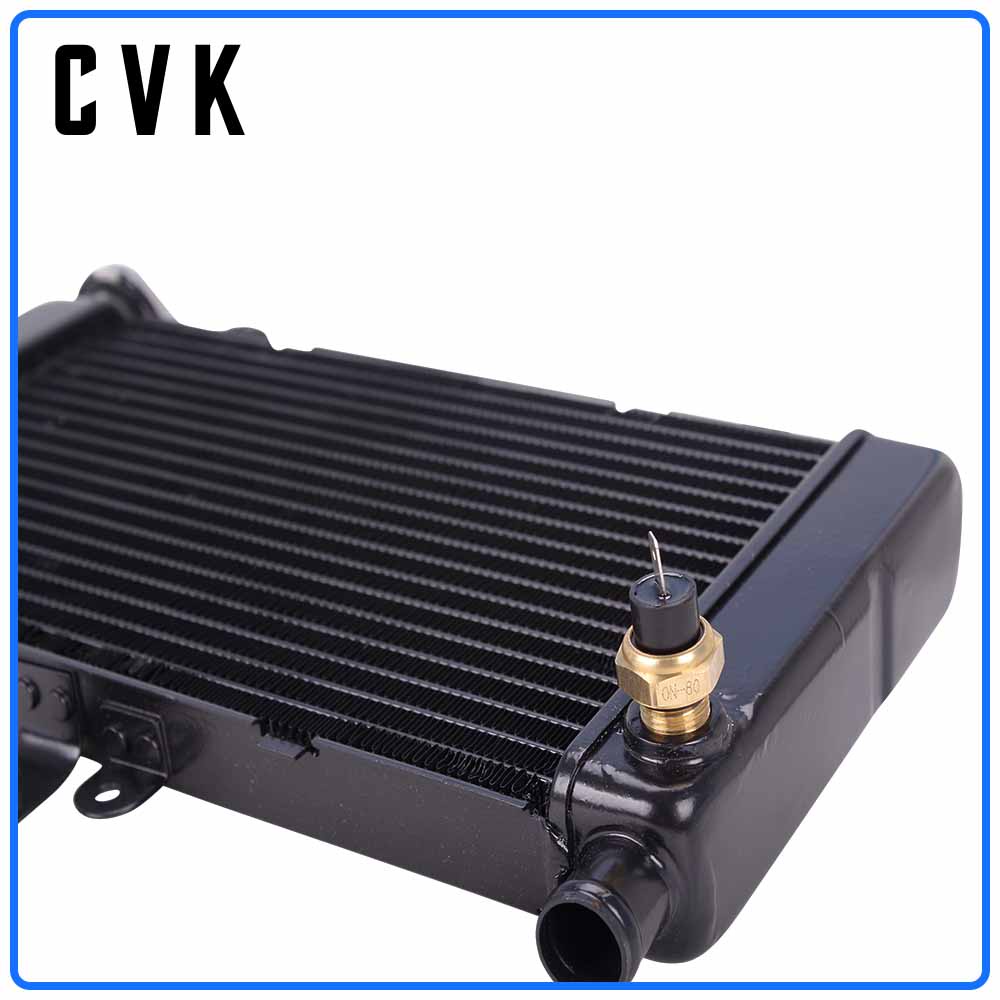 CVK Motorcycle Aluminium Black Radiator Cooler Cooling Water Tank For ...