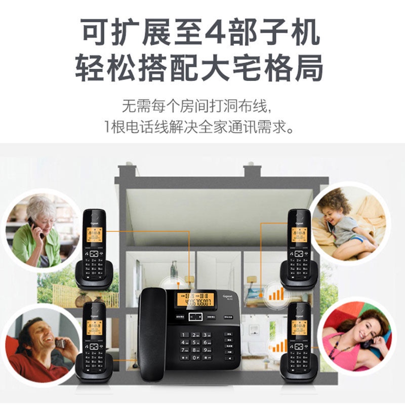 Gigaset original Siemens DL310 โทรศัพท์ไร้สายสำนักงานโทรศัพท์บ้านไร้สายบ้านหนึ่งสำหรับโทรศัพท์ ...