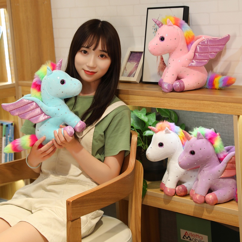 14-30cm Kawaii Angel Unicorn Plush Toy Cartoon Stuffed Animals Unicorn Dolls Soft Pillow For ...