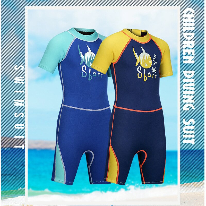 Sbart New 2mm Neoprene Wetsuit for Children Boys Teenage 2-12Y Short ...