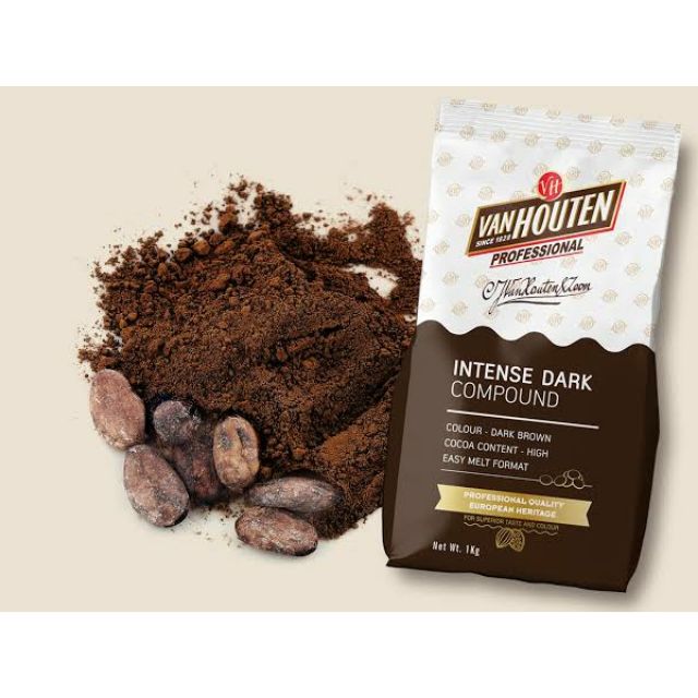 Van Houten Intense Dark Chocolate Compound 1 Kg. | Shopee Thailand