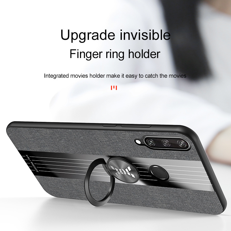 Ring Stand Fabric Case for Huawei Y8P 2020 Y6P 2020 Y9 2019 Y9A Y9S Y9 ...