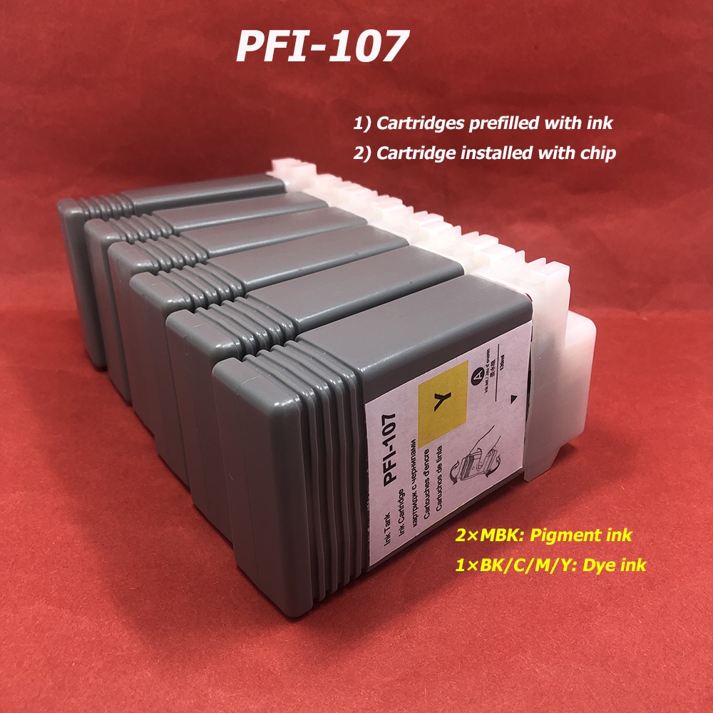 PFI-107 PFI107 Compatible Ink Cartridge With Chip For Canon iPF670 ...