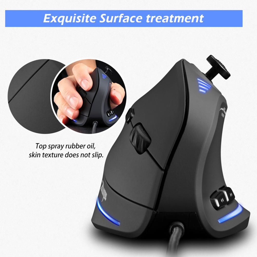 เมาส์ZELOTES Vertical Gaming Mouse Programmable USB Wired RGB Optical ...