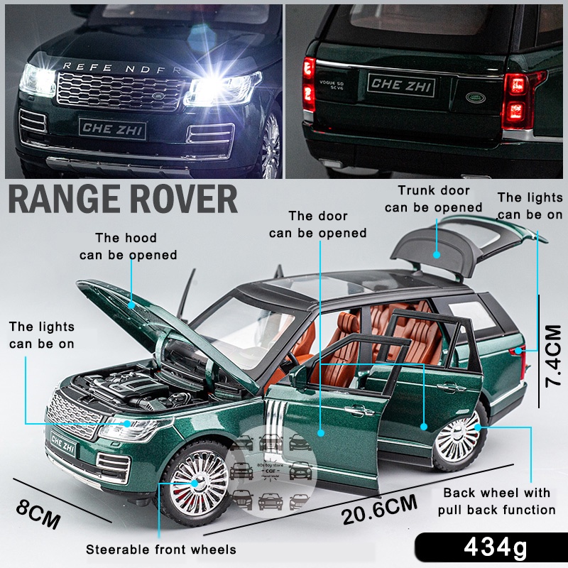Diecast 124 Land Rover RANGE ROVER SUV Car Models Alloy Diecast Toy ...