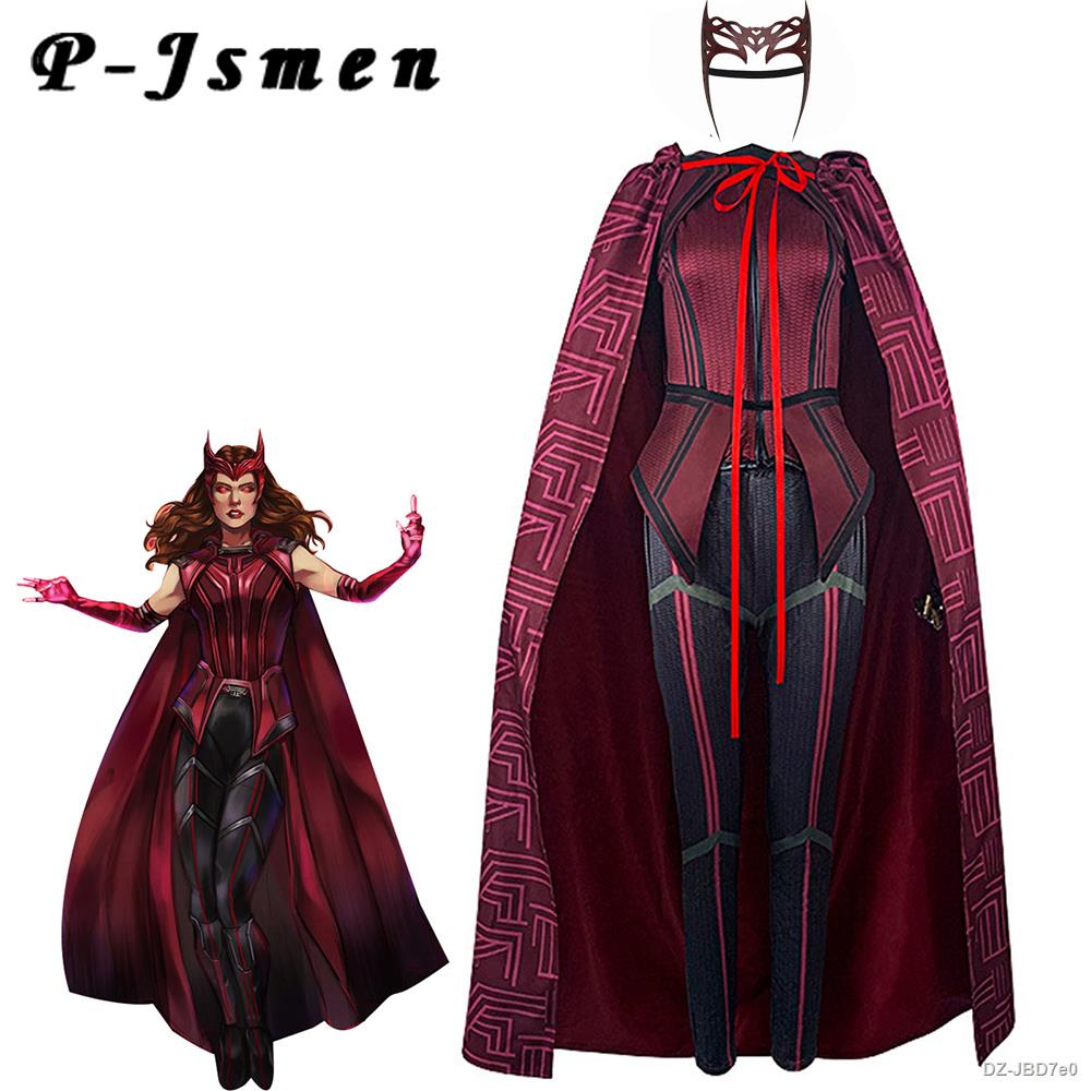 สวมบทบาท P-jsmen Wanda Vision Scarlet Witch Cosplay Costume Outfits ...