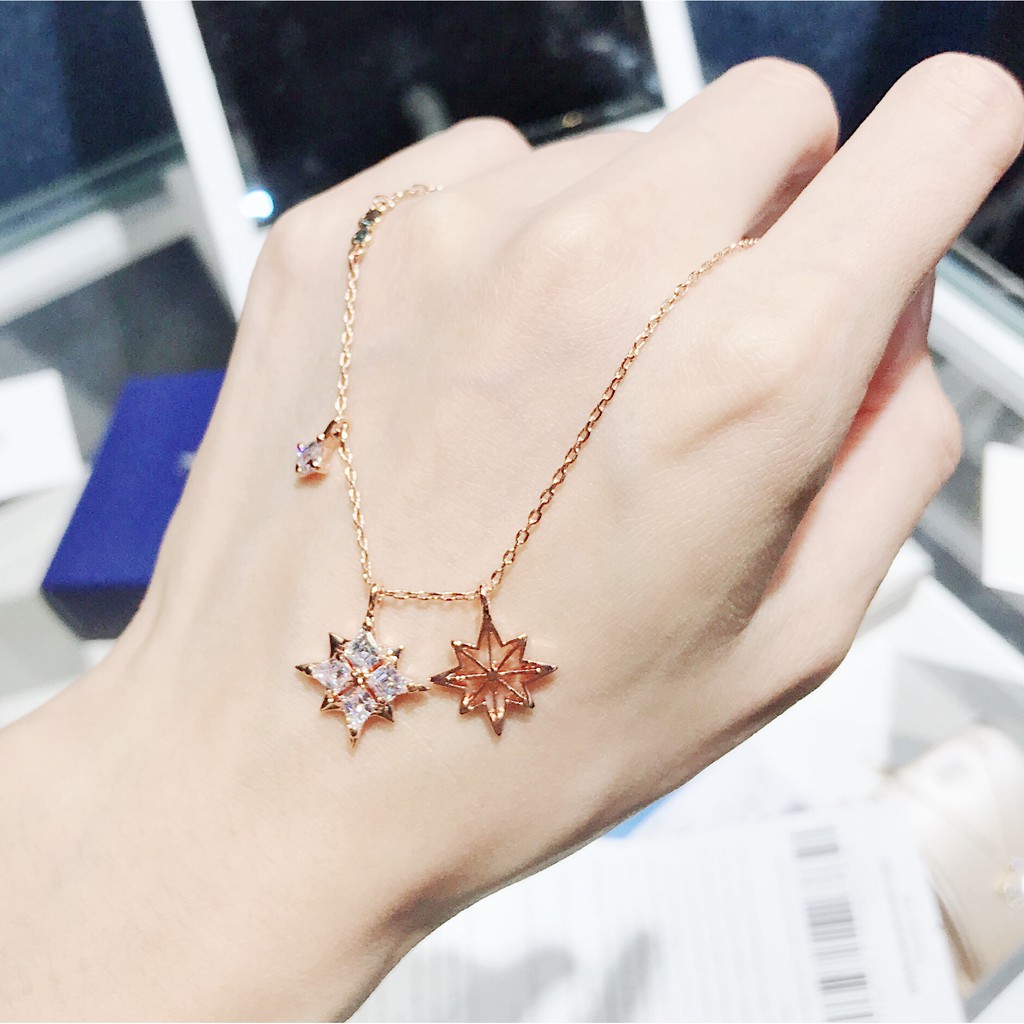 Swarovski สวารอฟส ของแท้ 100 SWA SYMBOL ดาวโรแมนติกเครื่องประดับสร้อยคอ ...