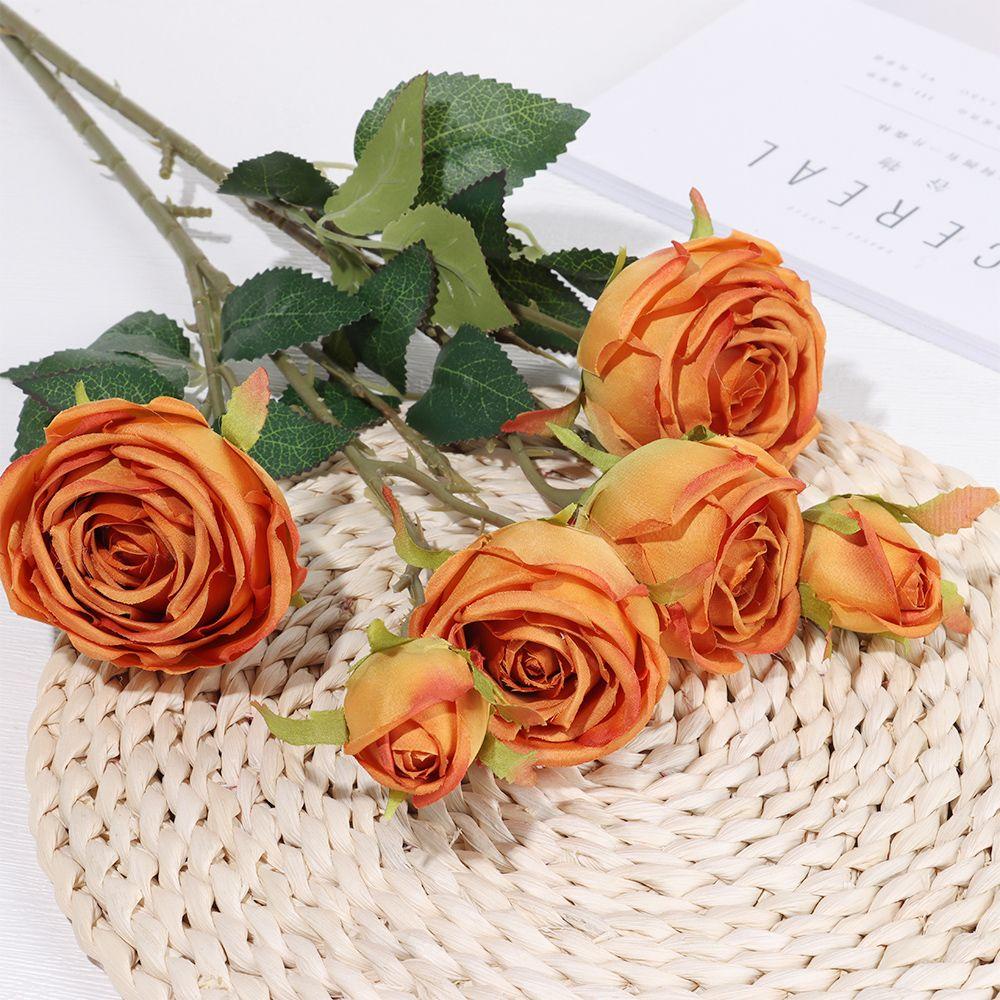 JANE DIY Craft Silk Rose Party Decor Fake Flowers Artificial Rose ...