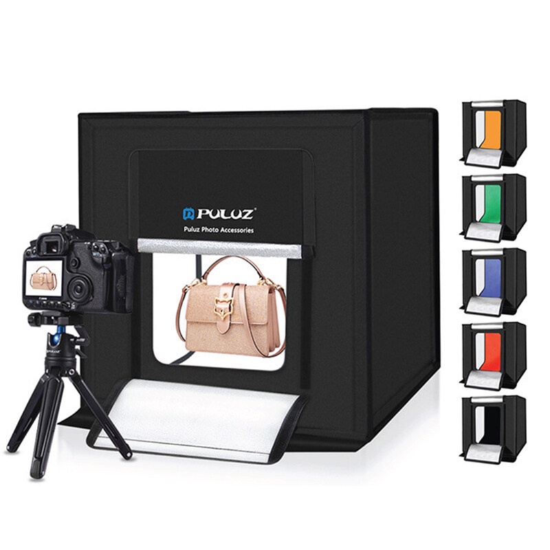 Puluz Studio box 40x40 CM (LED 2 แผง) ตู้ถ่ายรูปสินค้า กล่องถ่ายสินค้า ...