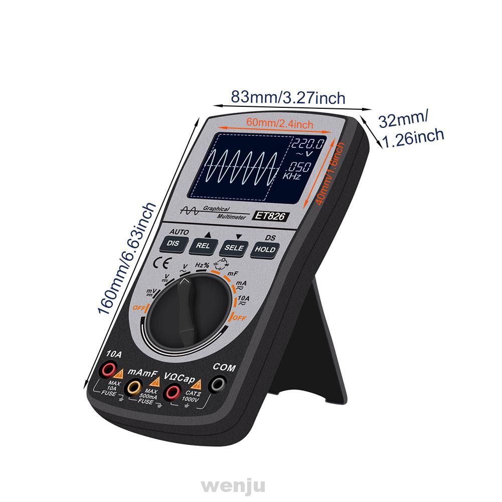 2 In 1 Intelligent Portable LCD Digital Current 4000 Counts Resistance ...