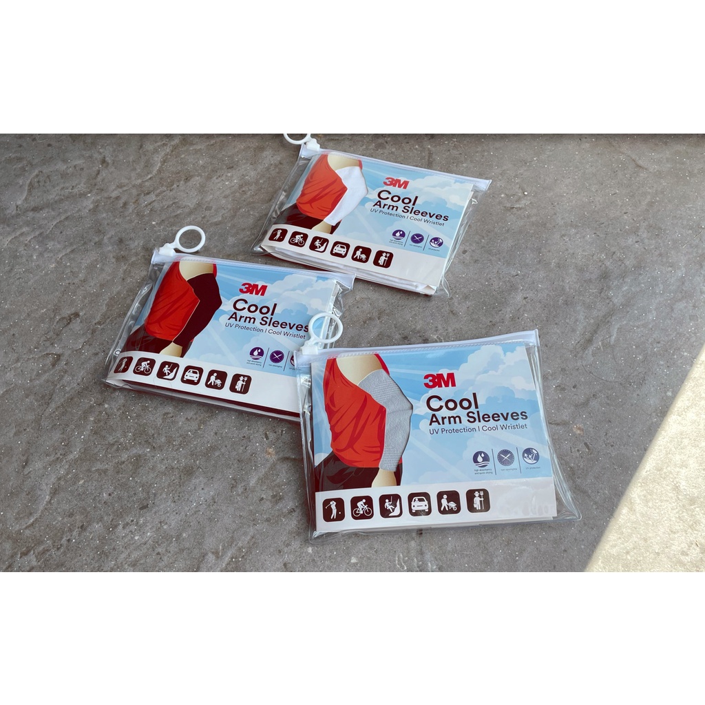 3M ปลอกแขนป้องกันแดด ป้องกัน UV (สีดำ) 3M Cool Arm Sleeves Black - 3 ...