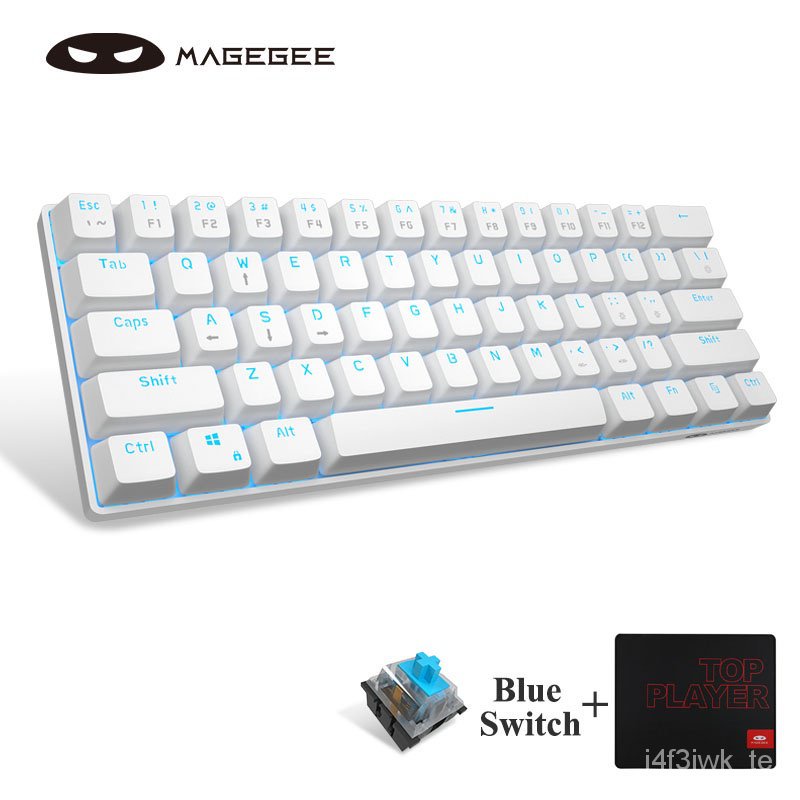 MageGee MK-Mini 60% Mechanical Keyboard Wired, LED Backlit Compact ...